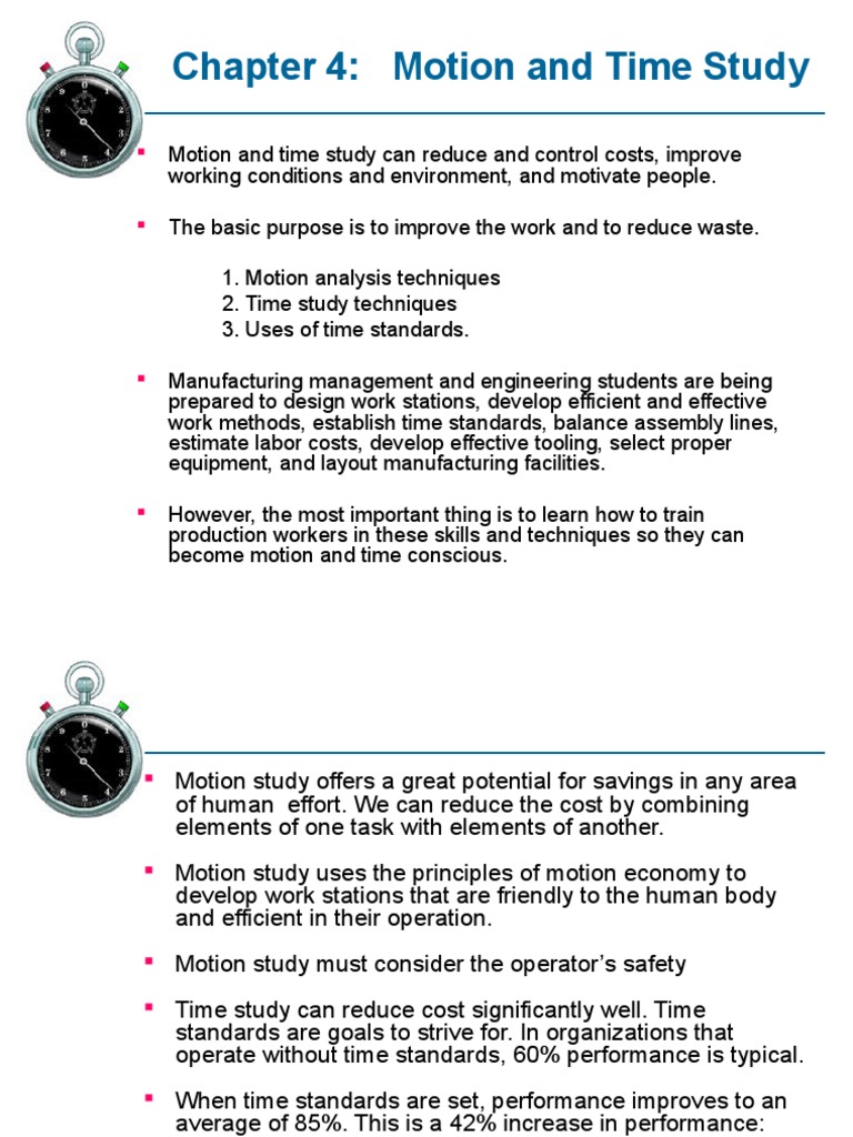 Chapter-4-Motion and Time Study | PDF | Time | Incentive