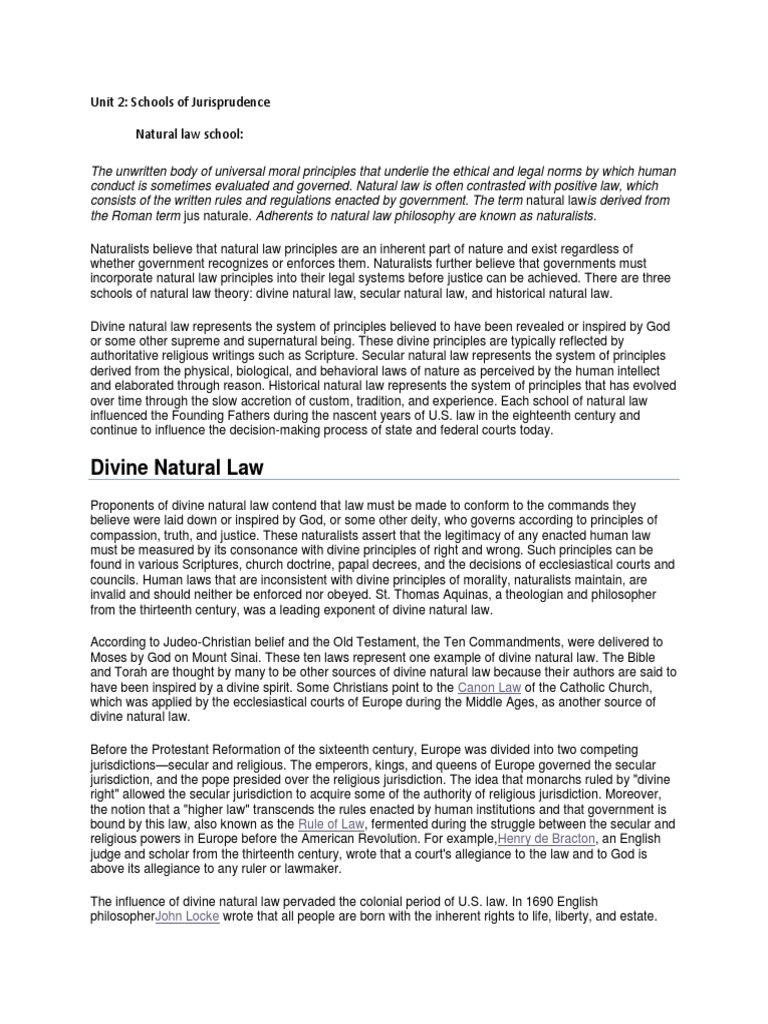 Unit 2 | PDF | Natural Law | Jurisprudence