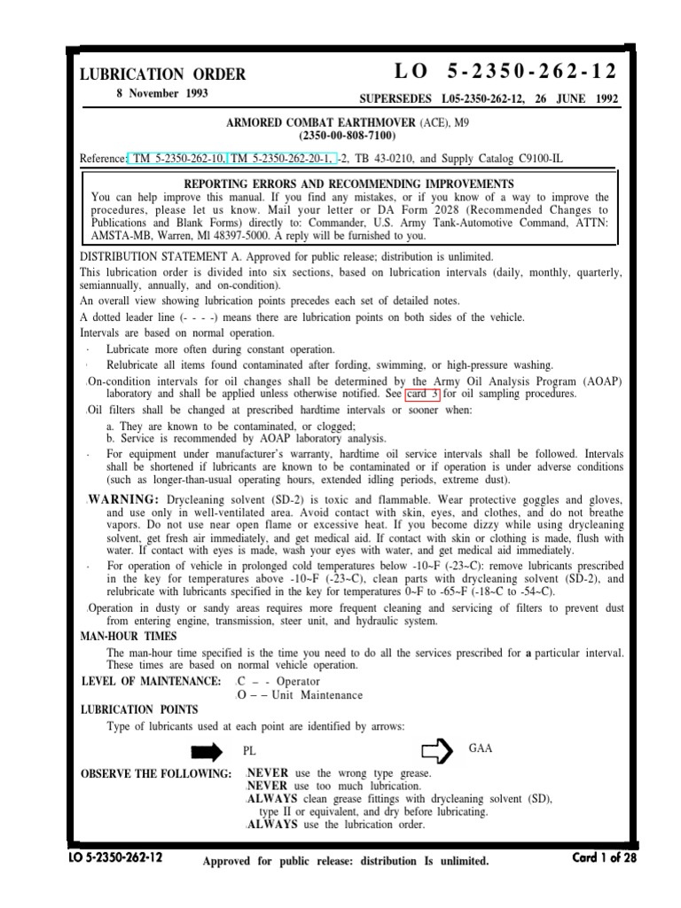 Lubrication Order: Warning | PDF | Business | Computers