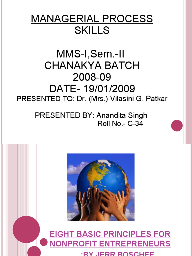 Eight Basic Principles For Nonprofit Entrepreneurs | PDF | Social ...