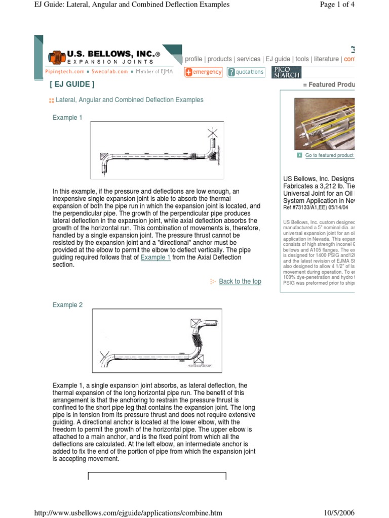 (Ej Guide) : Lateral, Angular and Combined Deflection Examples | PDF ...