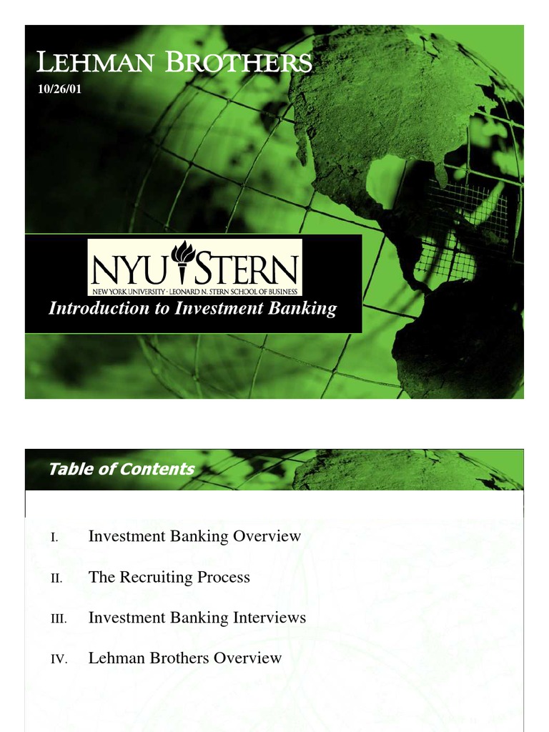 Introduction To Investment Banking | PDF | Investment Banking | Mergers ...