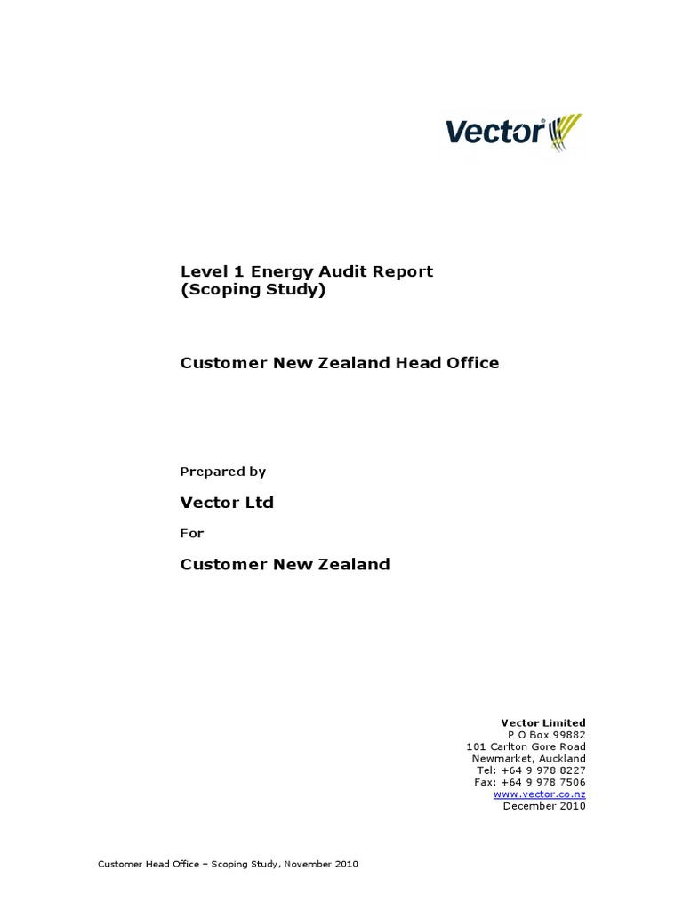 Level 1 Energy Audit Report (Scoping Study) : Prepared by | PDF | Hvac ...