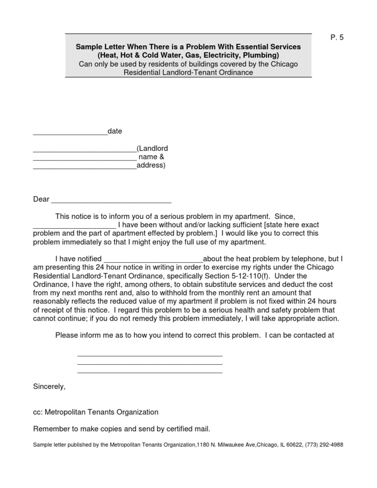 Essential Services Letter | PDF | Apartment | Leasehold Estate