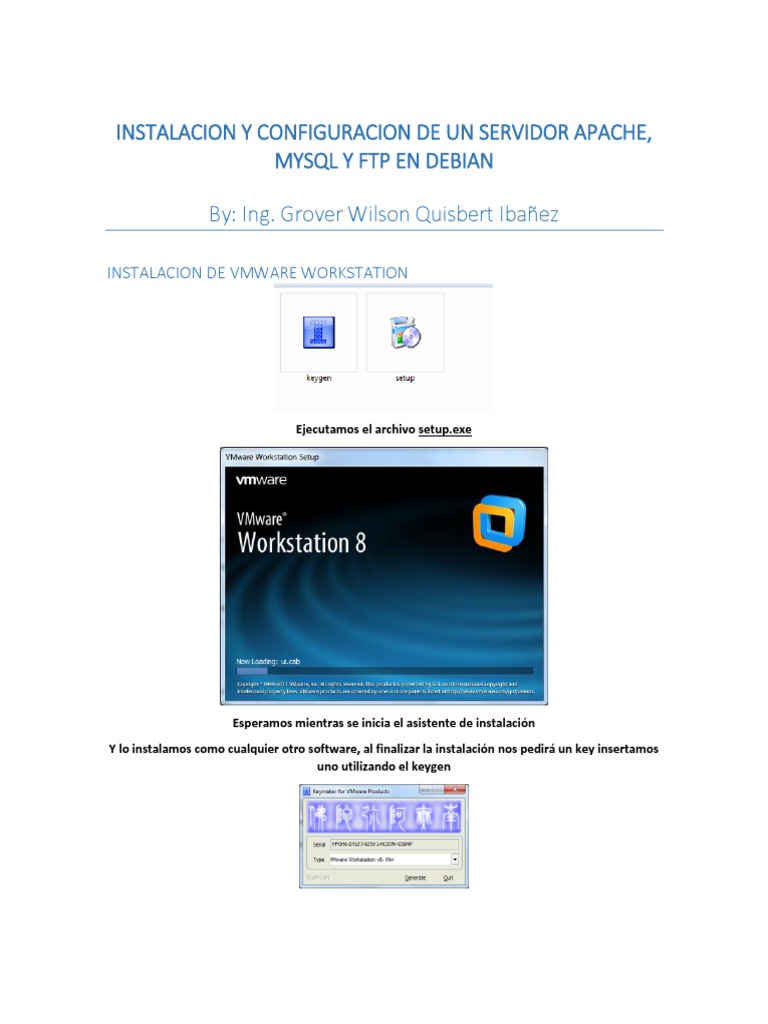 Instalacion y Configuracion de Un Servidor Apache PDF | PDF | V Mware | Archivo de computadora
