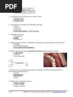 Dental Assistant Sample Test | PDF | Tooth | Infection
