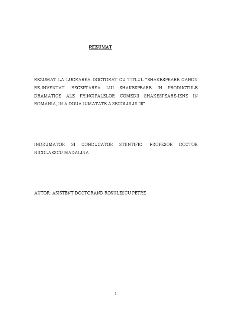 REZUMAT | PDF