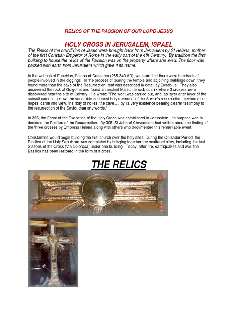 Relics of the Passion of Our Lord Jesus | Crucifixion | Relics ...