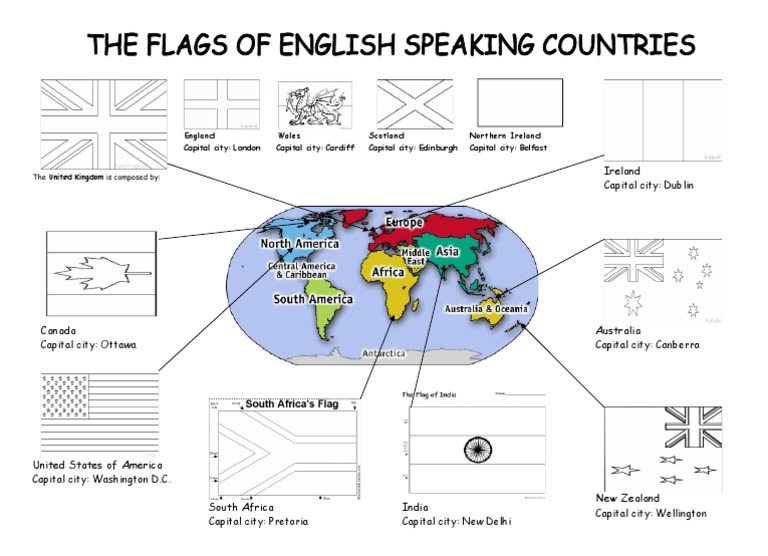 Flags of English Speaking Countries | PDF