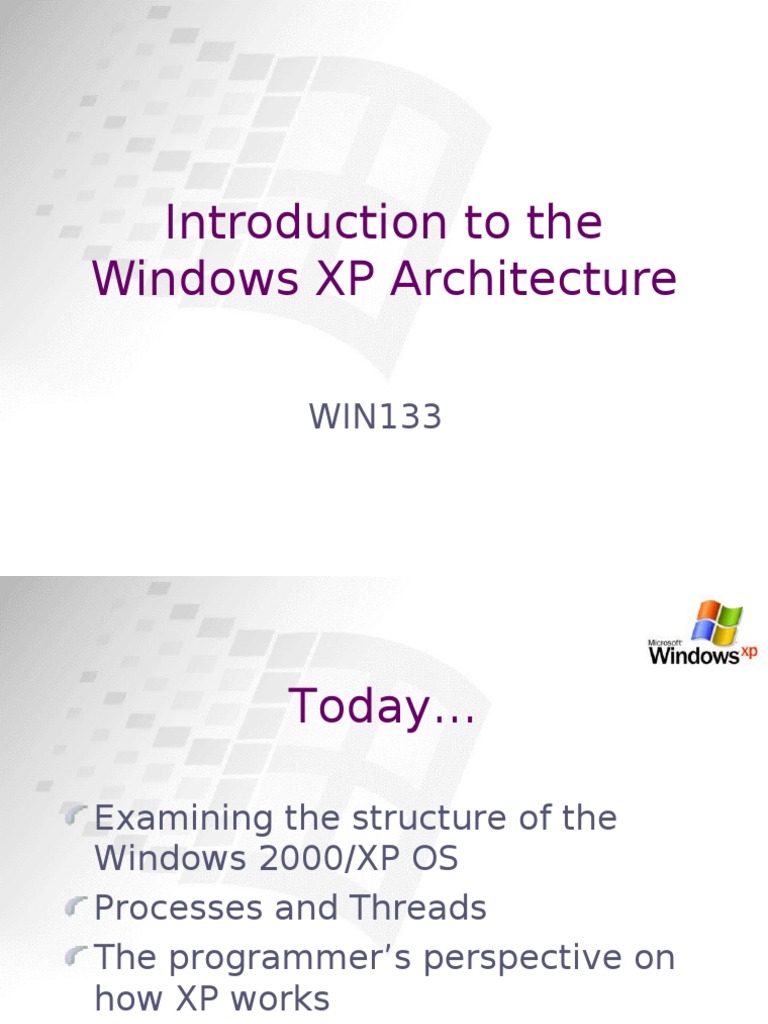 Introduction To The Windows XP Architecture | PDF | Kernel (Operating ...