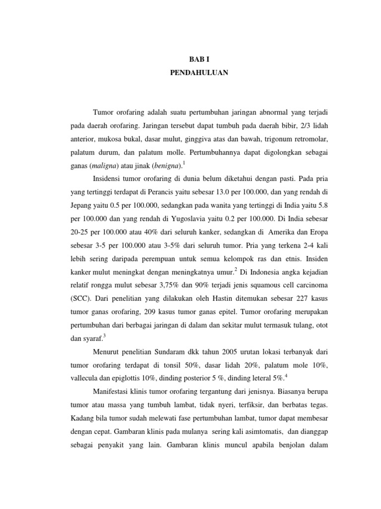Refrat Tumor Orofaring | PDF