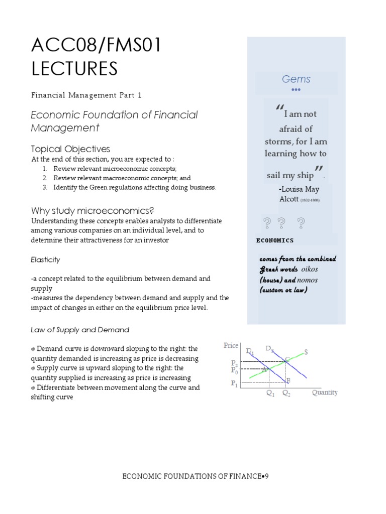 Economic Foundations of Finance: Understanding Microeconomic and ...