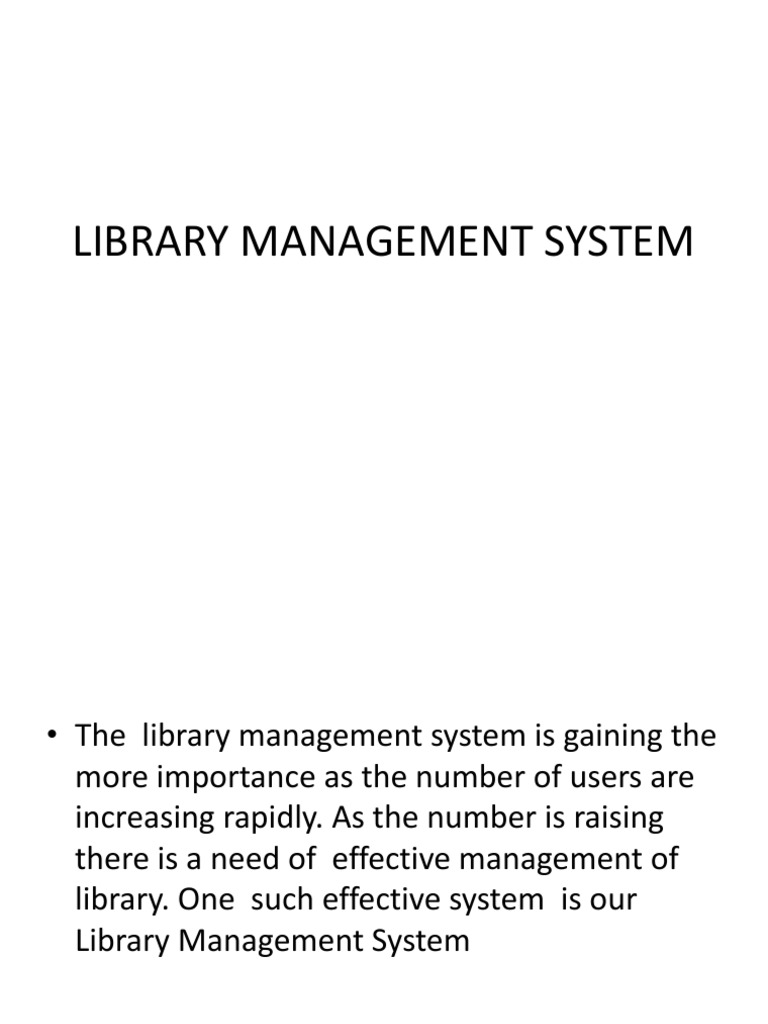 Library Management System ppt