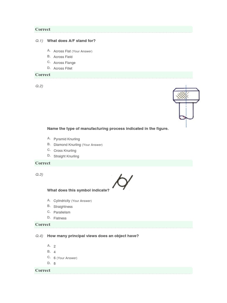 ME2103 Quiz | Download Free PDF | Angle | Engineering Tolerance