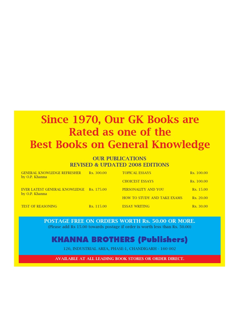 Since 1970, Our GK Books Are Rated As One of | PDF | Millennium ...