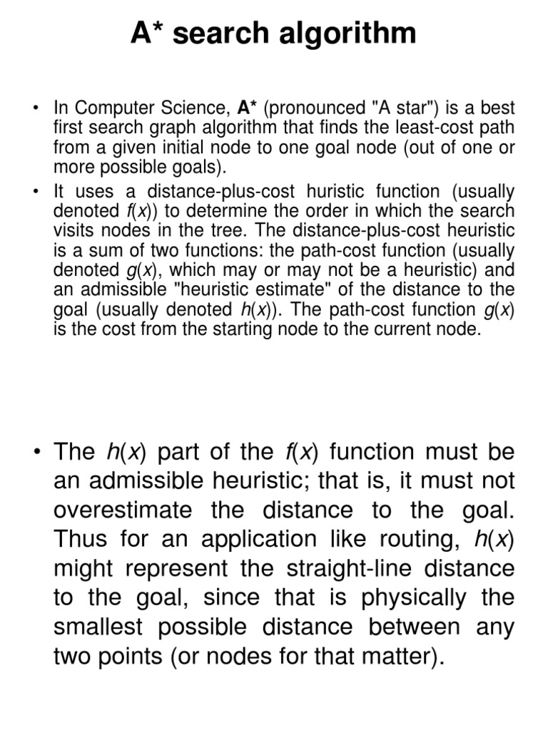 An In-Depth Explanation of the A* Pathfinding Algorithm | PDF