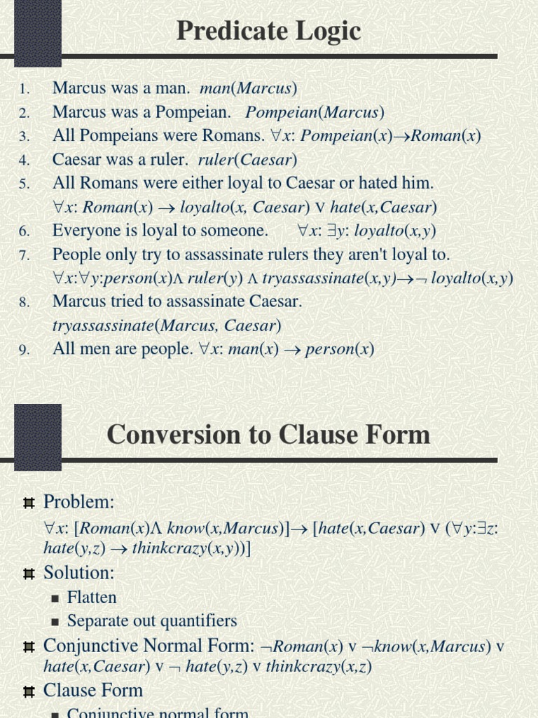 Clausal Form Resolution Pdf Metalogic Theoretical Computer Science
