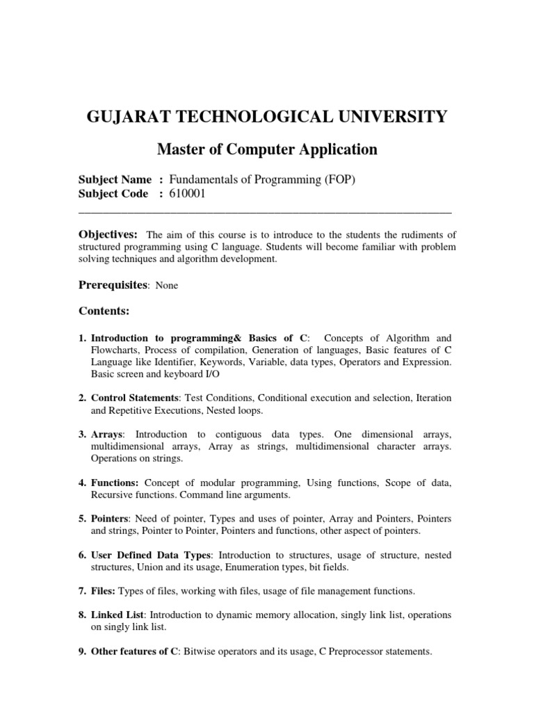 Fundamentals Of Programming Pointer Computer Programming