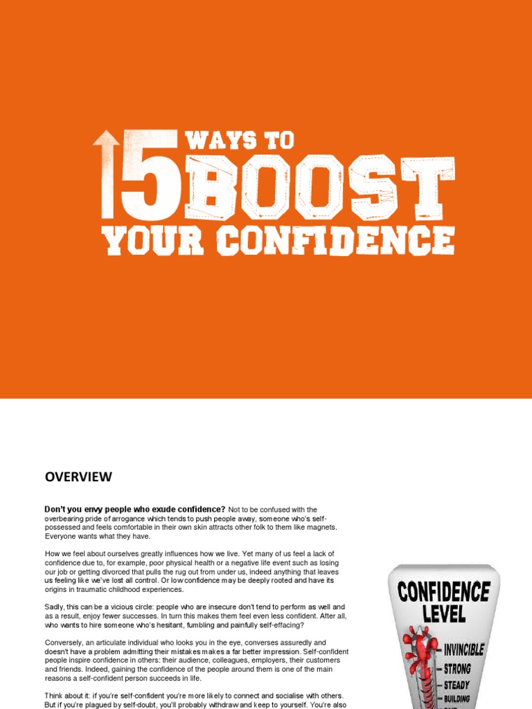 15 Strategies to Boost Confidence | PDF | Mindfulness | Body Language