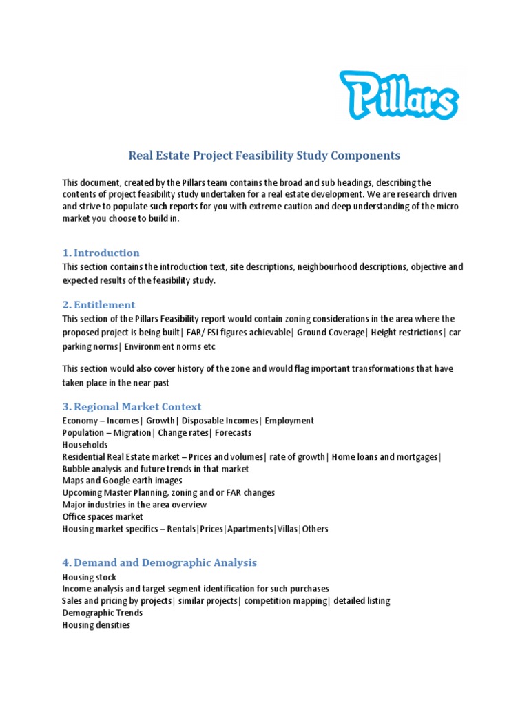 Real Estate Project Feasibility Study Guide | PDF | Feasibility Study ...