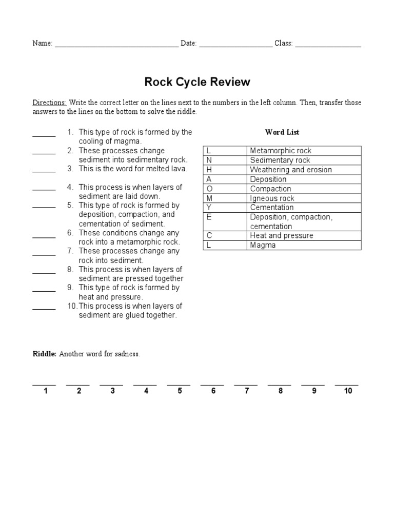 The Rock Cycle Riddle | PDF