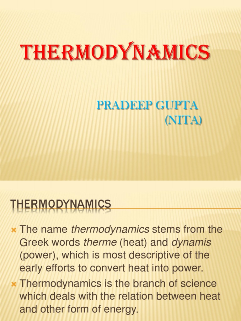 Thermodynamic All Basic Definations in PPT Form | PDF | Heat ...