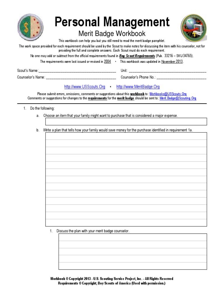 Personal Management | PDF | Boy Scouts Of America | Credit (Finance)