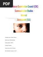 Communication Studies Suggested Themes & Topic For The Internal ...