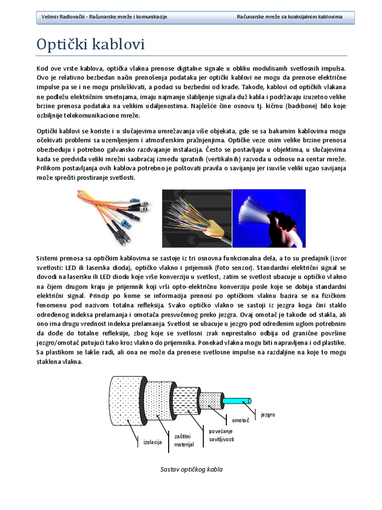 Opticki Kablovi. | PDF