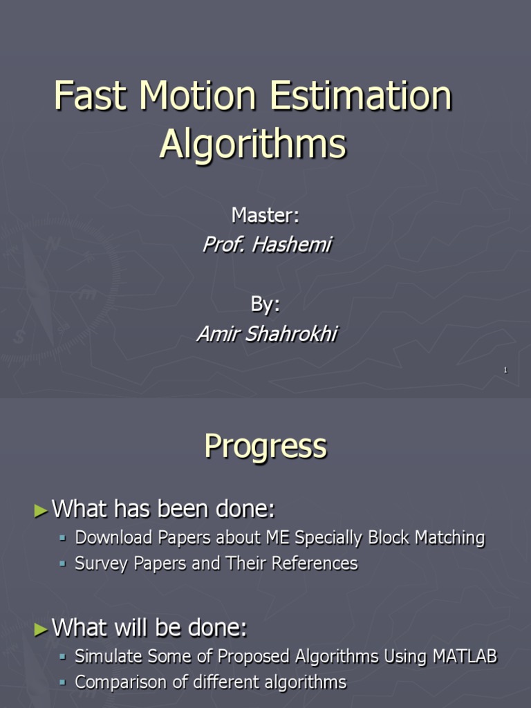 Fast Motion Estimation Pdf Algorithms Areas Of Computer Science