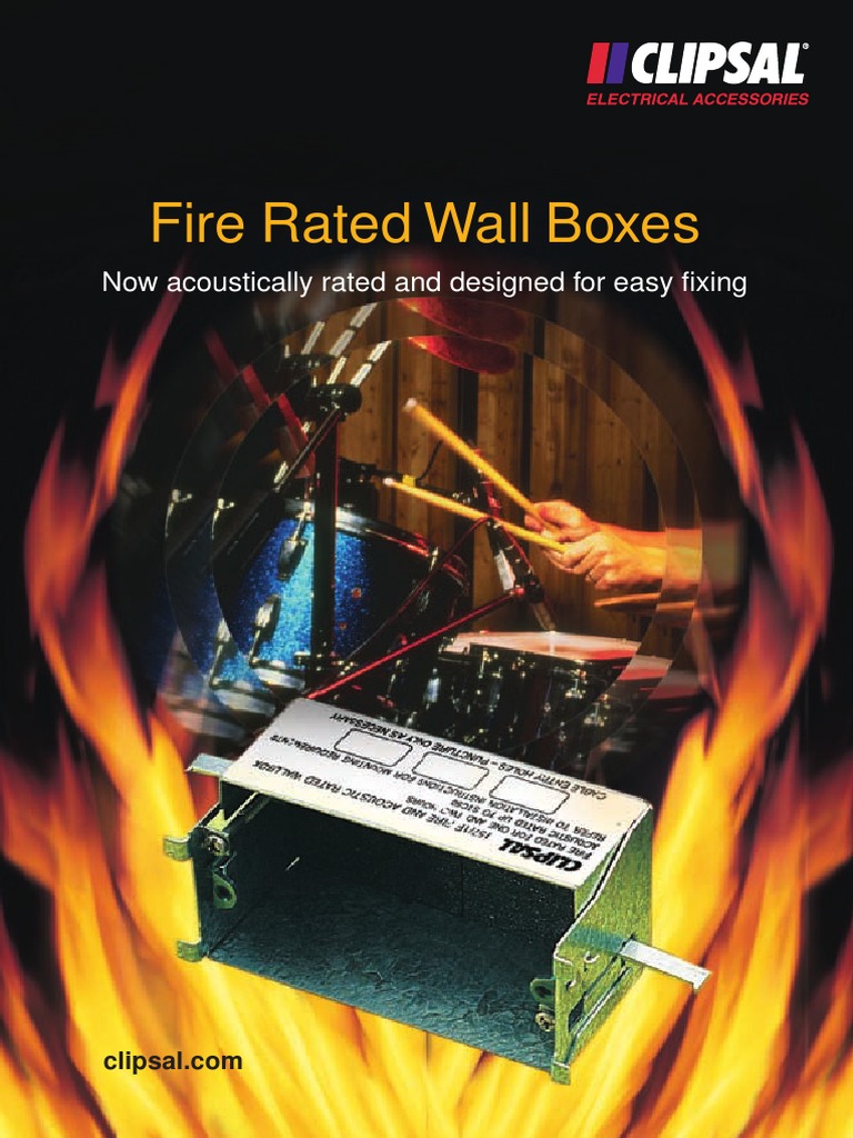 Clipsal Fire Rated Wall Boxes | Fax | Industries