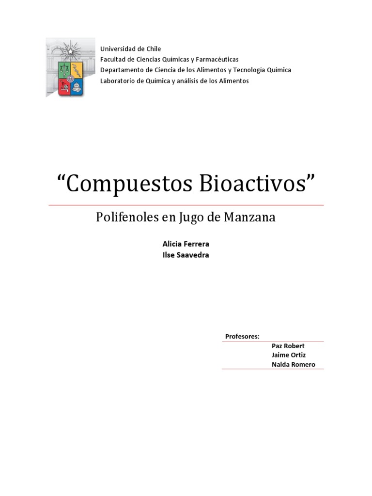 Compuestos Bioactivos | PDF | Antioxidante | Polifenol