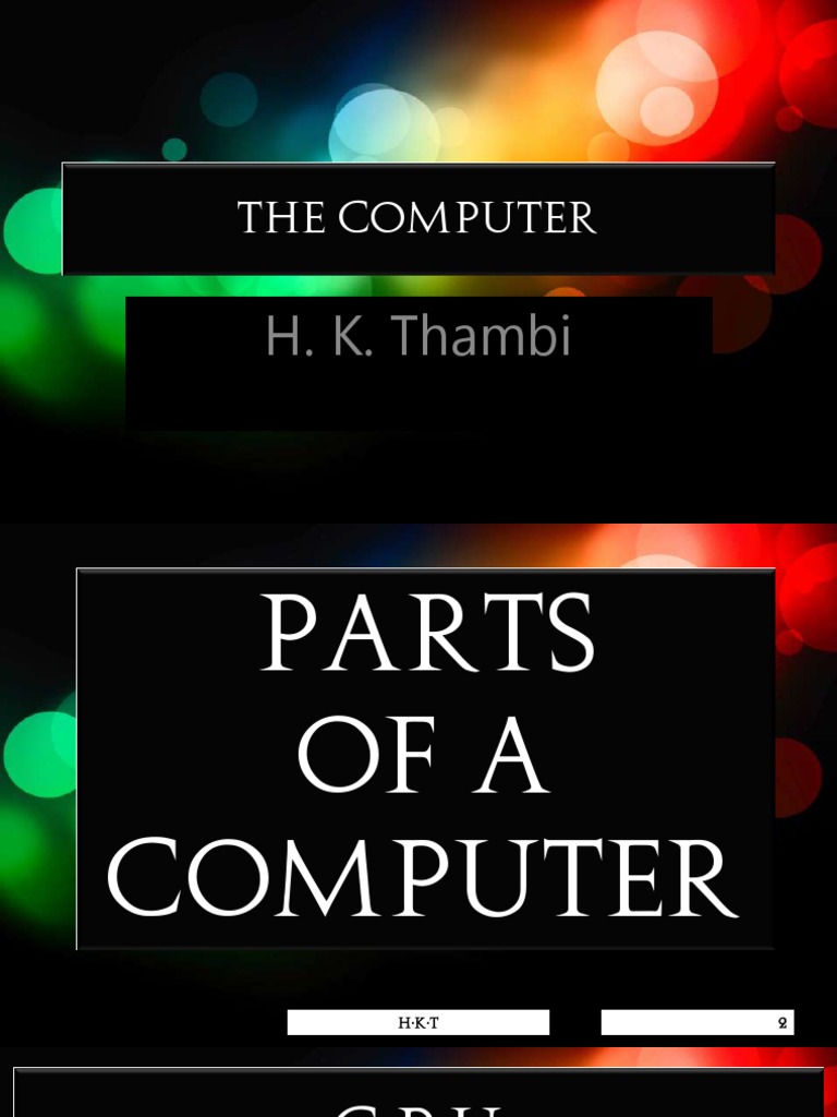 The Computer: A True Story A True Story H. K. Thambi H. K. Thambi | PDF ...