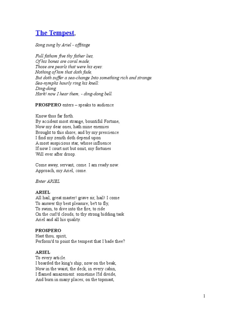 The Tempest | PDF | The Tempest