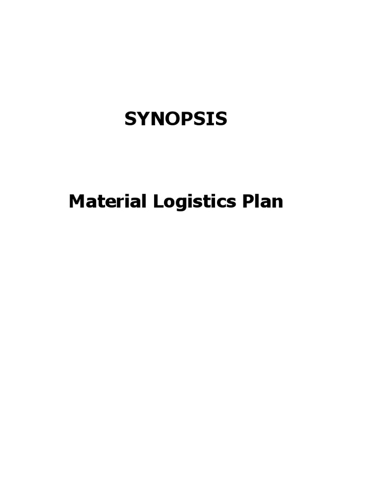 Material Logistics Plan Template | PDF