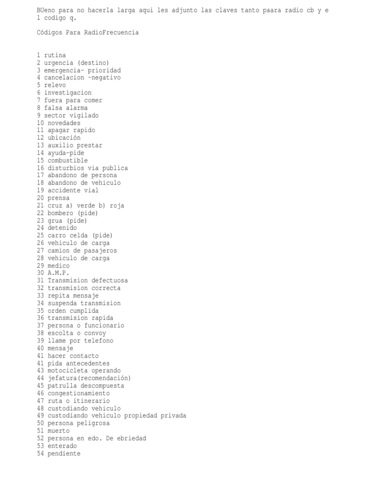 Codigos de La Policia | PDF | Seguridad Pública | Transporte