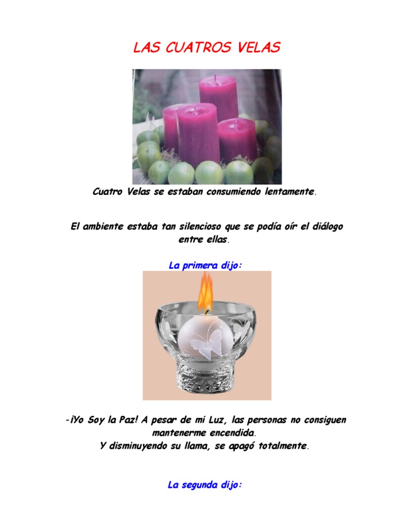 Las Cuatro Velas: Un Cuento de Esperanza | PDF | Poesía
