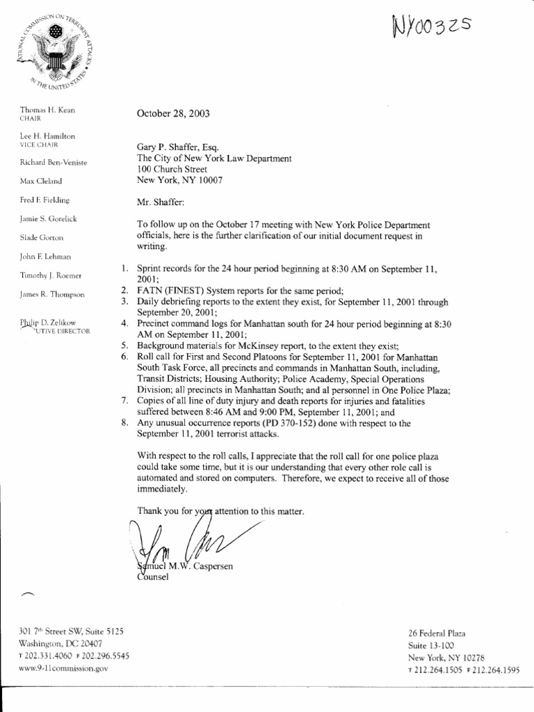 NY B51 Caspersen To Shaffer Re Doc Requests FDR - Entire Contents - 10 ...