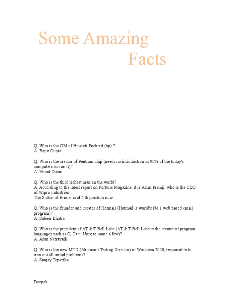 Amazing Facts | PDF | Neptune | Gambling