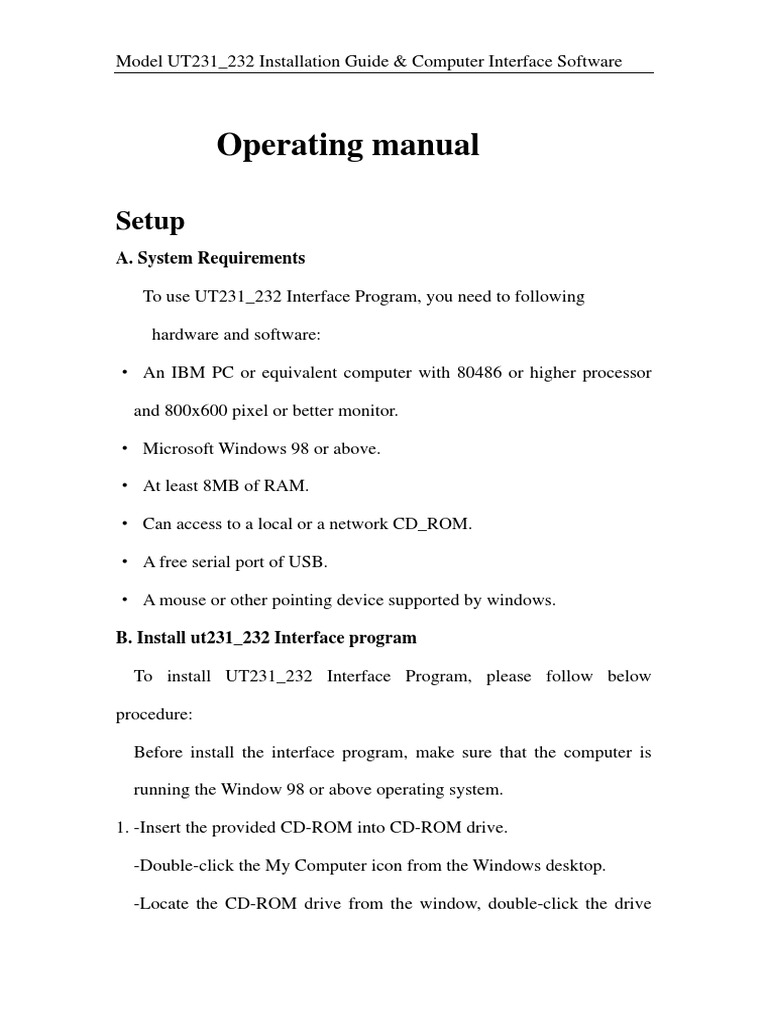 UT231 - 232 Computer Interface Software | PDF | Graphical User Interfaces | Icon (Computing)