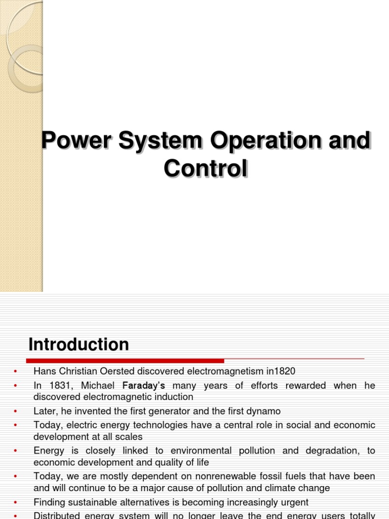Power System Operation and Control Guide | PDF | Electric Power System ...