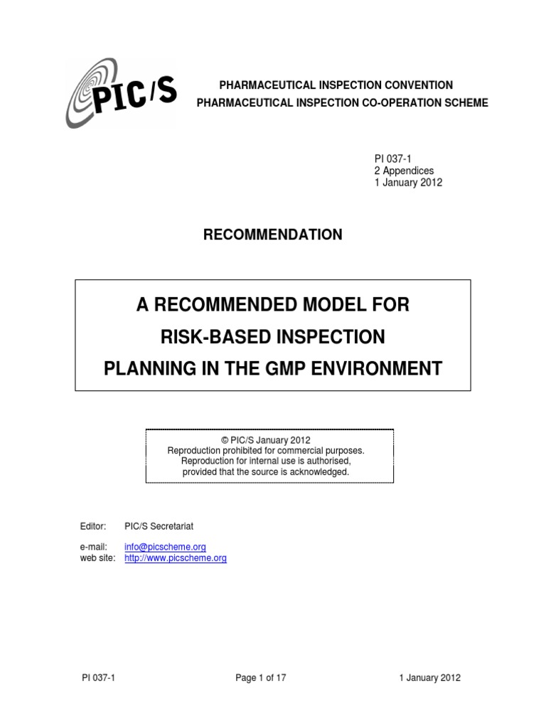 Pi 037 1 Recommendation On Risk Based Inspection Planning Copy1 ...