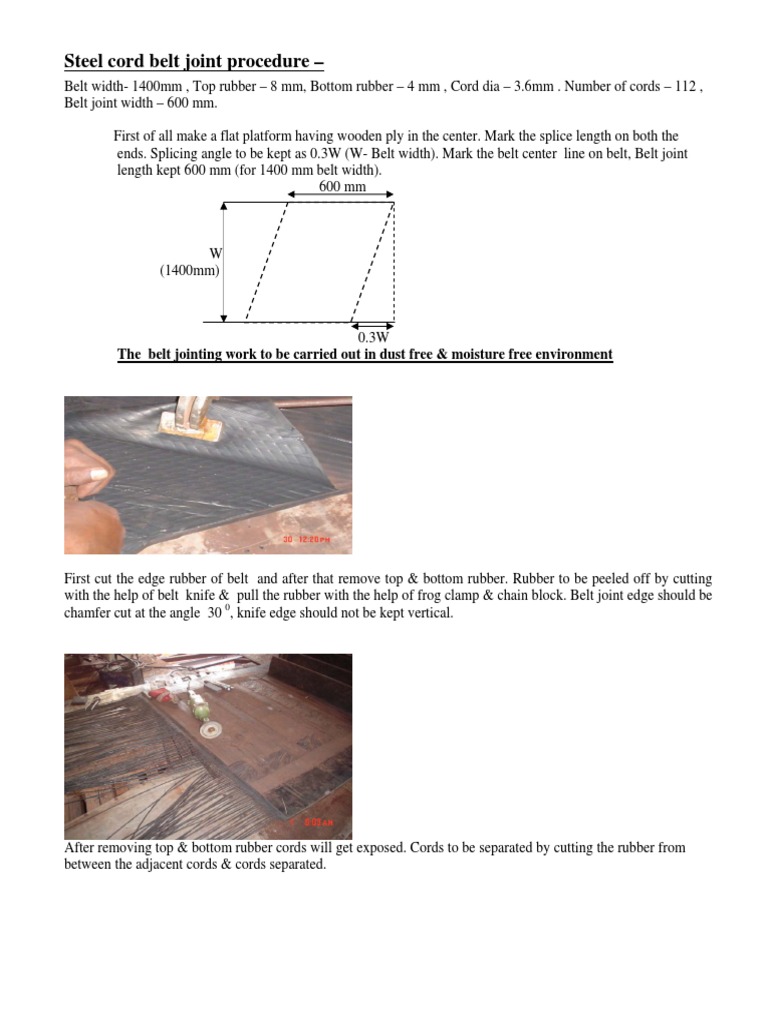 Belt Jointing Procedure | PDF | Natural Rubber | Building Materials