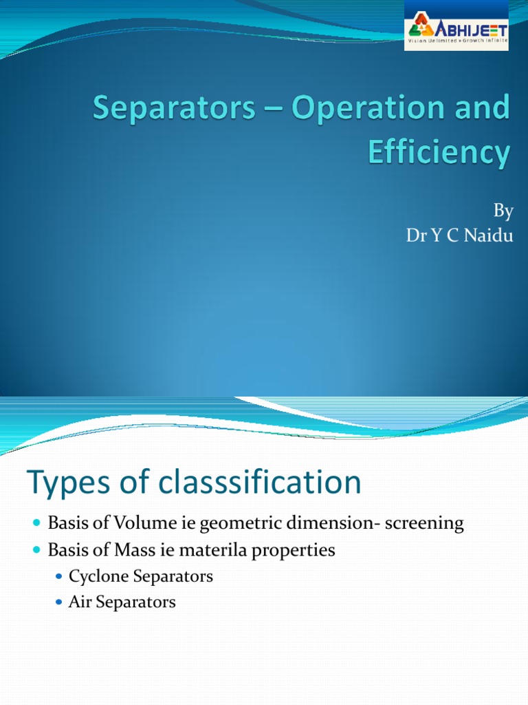 Separator Efficiency Calculations | PDF