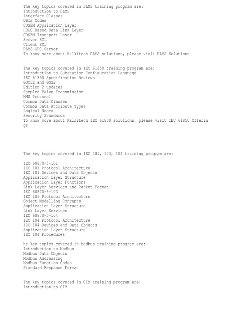 Training Kalki | PDF | Communications Protocols | Object (Computer Science)