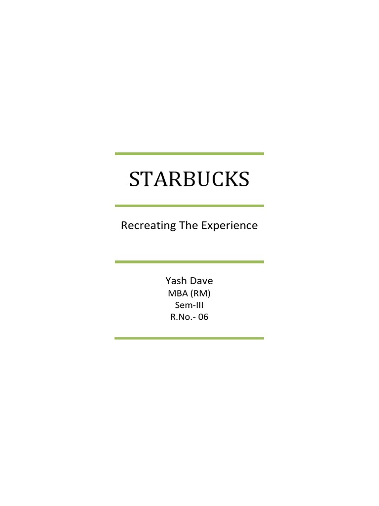 Case Study Starbucks | PDF