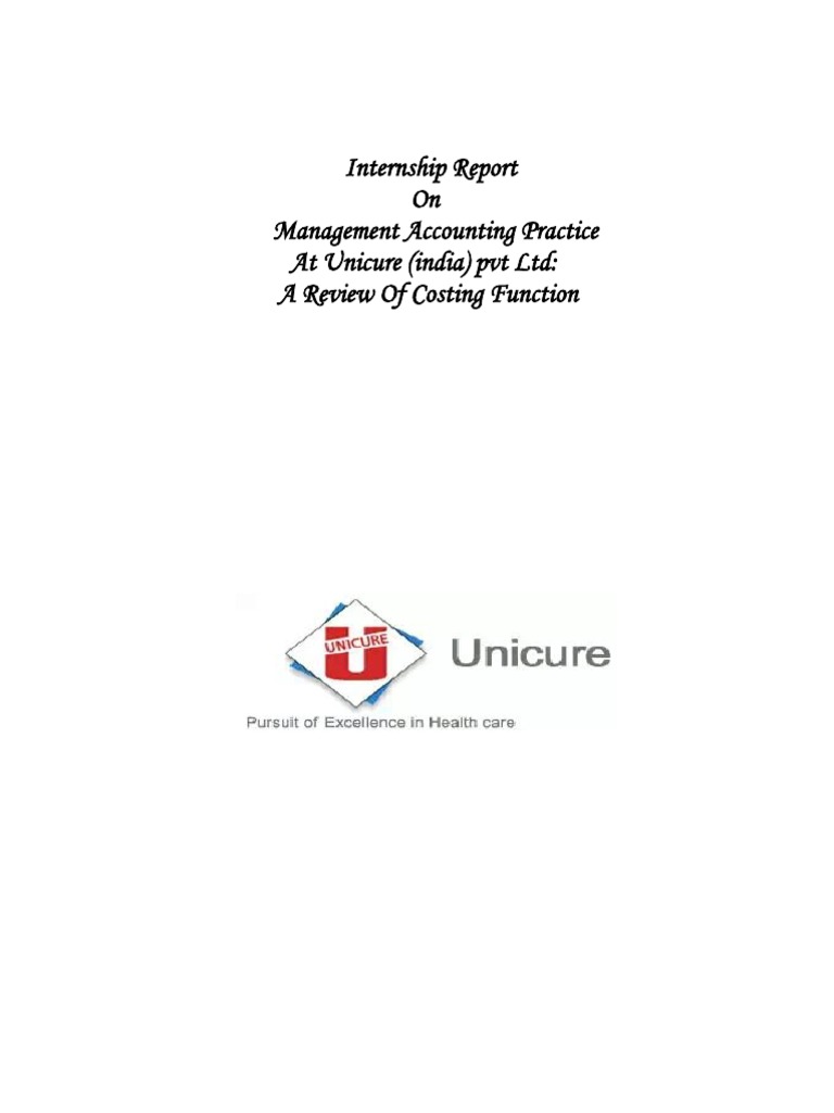 Internship Report | PDF | Management Accounting | Accounting