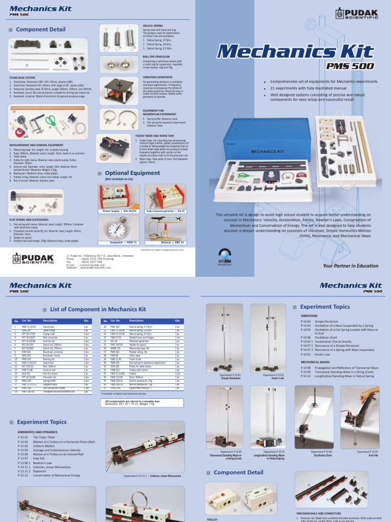 Pms 500 - International Mechanics Kit | PDF | Pendulum | Resonance