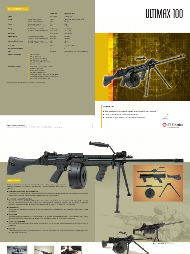 Ultimax 100 Fact Sheet | Download Free PDF | Magazine (Firearms ...