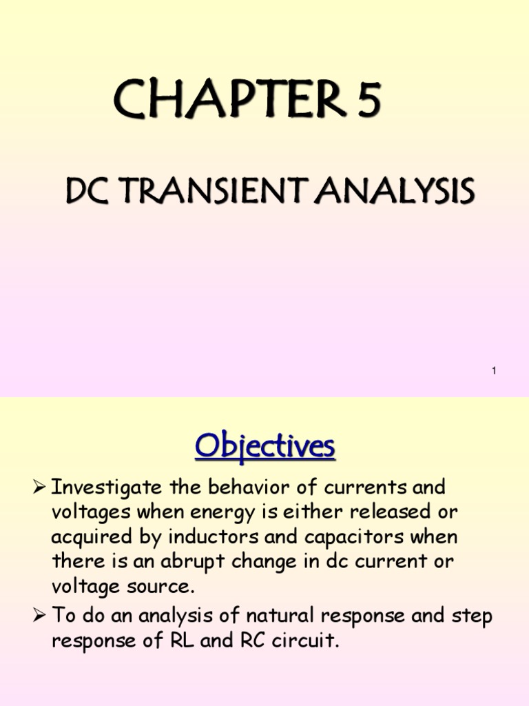 Chapter 5 - DC Transient Analysis | PDF | Electrical Network | Analog ...